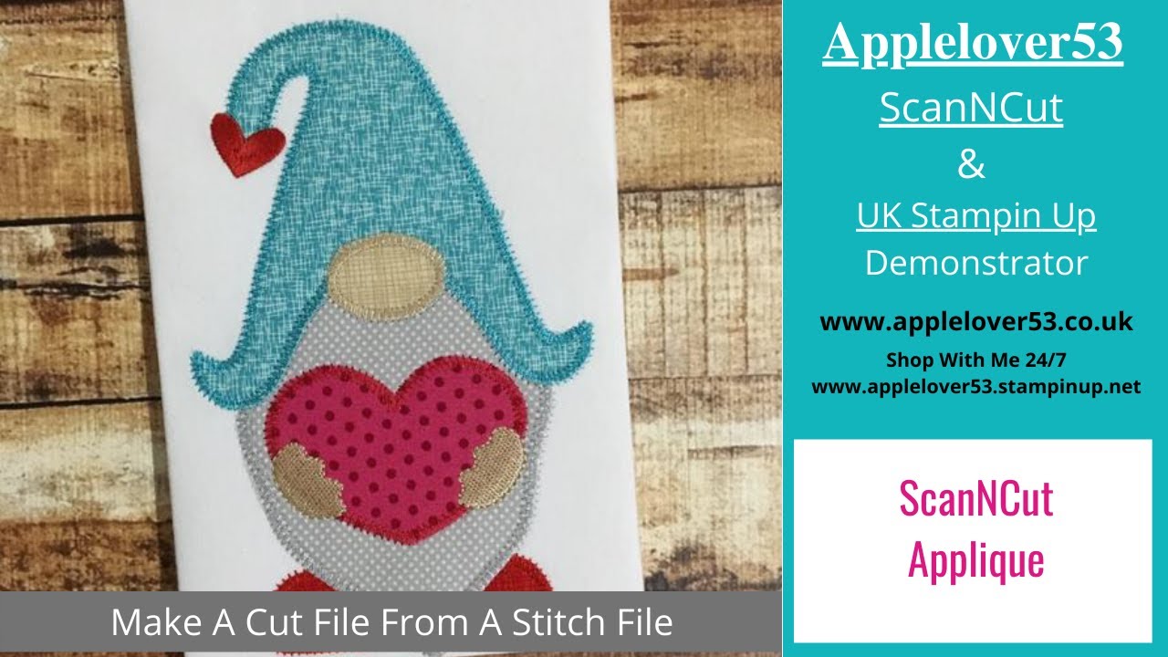 How To Make Appliqué Cut Files For A ScanNCut (any model) From A Stitch ...