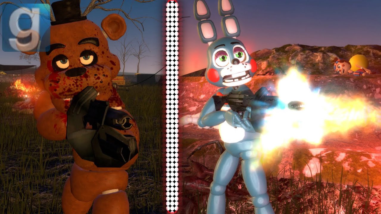 GMod FNaF | FNAF VS Zombies NPC War! [Part 1] - YouTube
