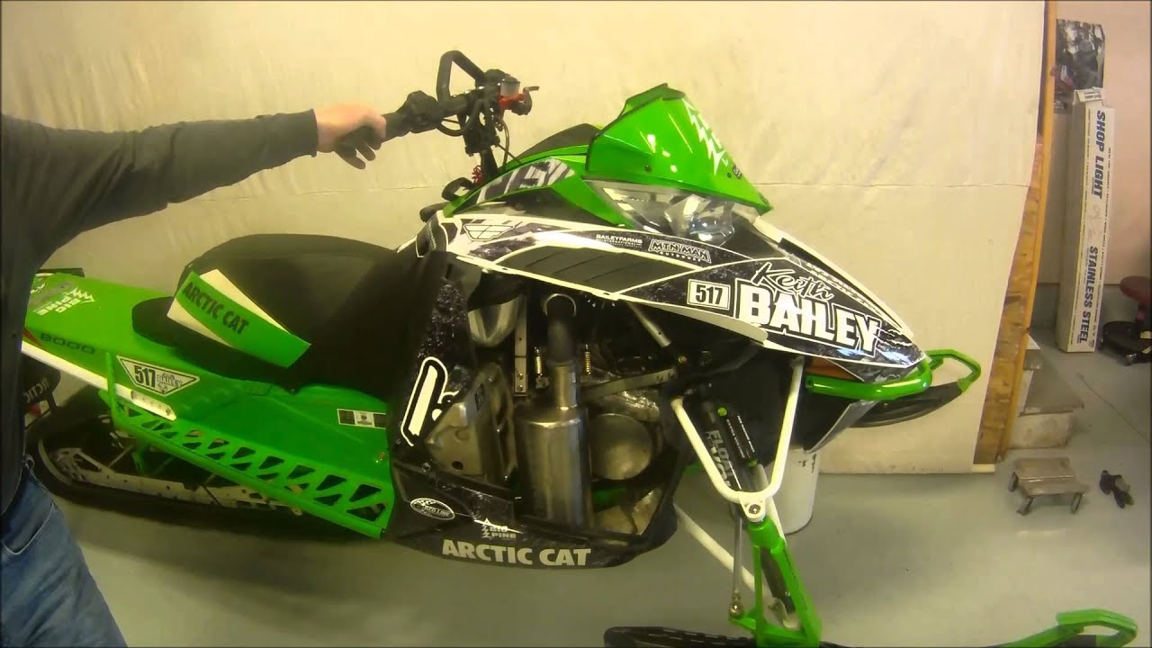 Titanium Silencer Arctic Cat Pro Climb - YouTube