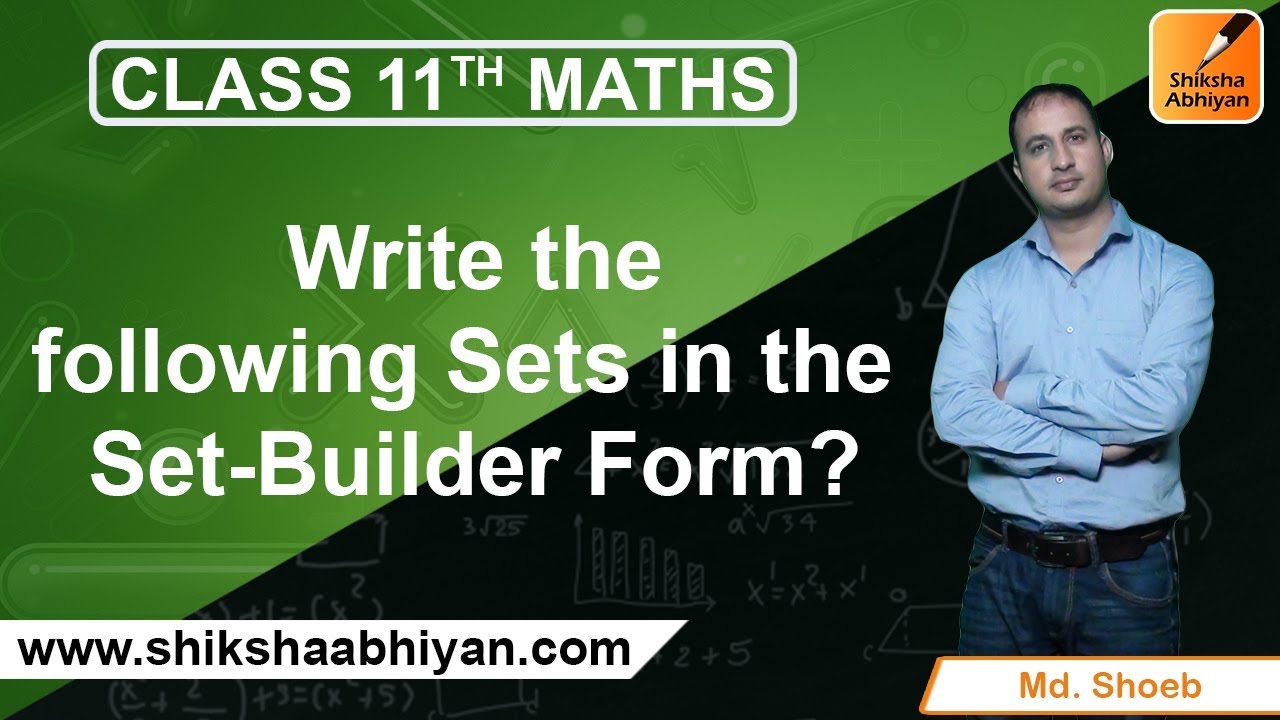 Q8. Write The Following Sets In Set- Builder Form.-# Cbse Class 11