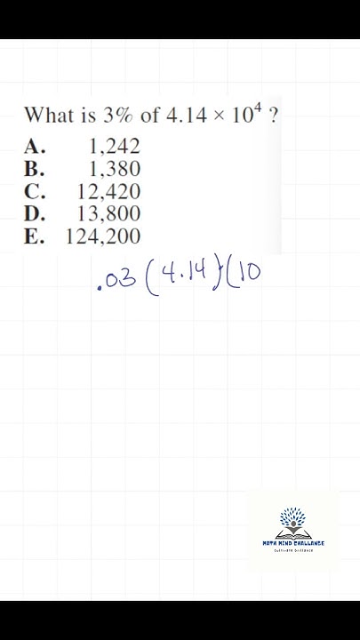 ACT math problems - Percentages and Scientific Notation #math #actmath ...