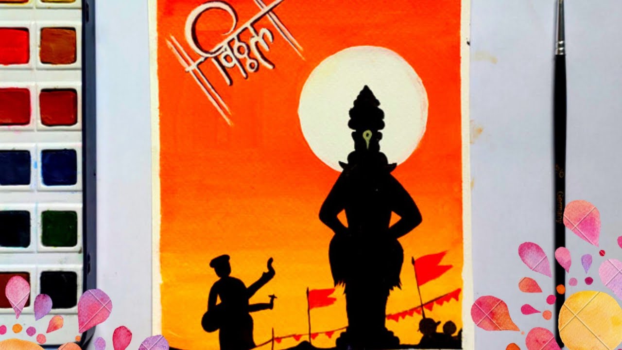 Lord Vitthal Drawing/Pandarpur Wari/Easy step by step painting. - YouTube