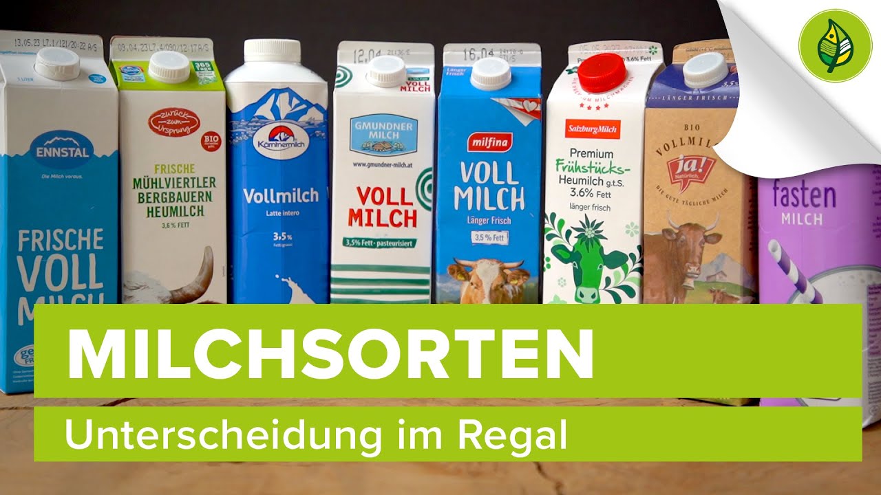 MILCH Milchsorten Unterscheidung Im Regal YouTube