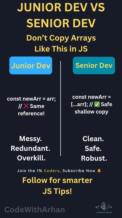 Junior Dev vs Senior Dev – Don’t Copy Arrays Like This! | Ep 19 - YouTube
