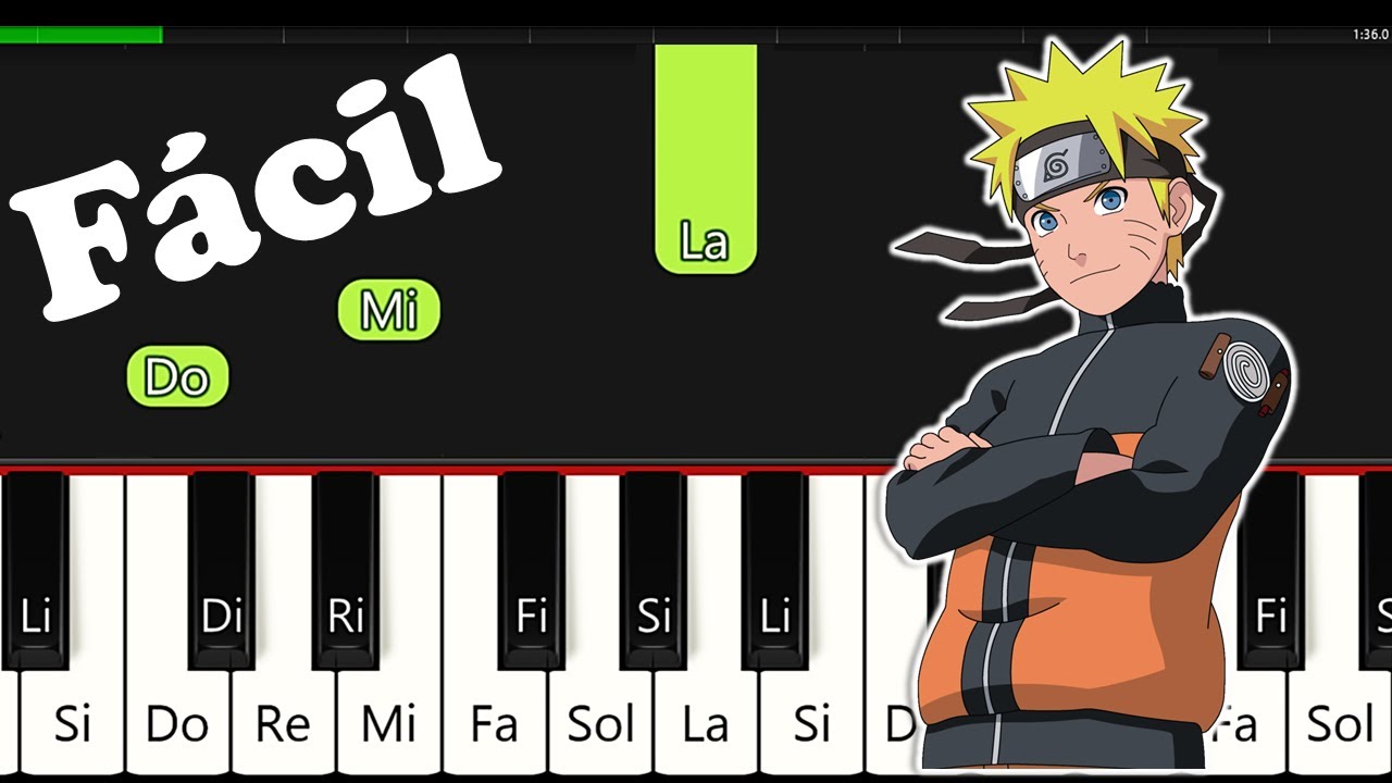 COMO TOCAR Blue Bird de Naruto 🎹 Tutorial para Piano con Notas | FACIL ...
