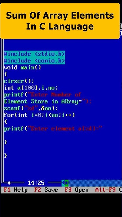 Sum Of Array Elements In C Part 71 C Programming Cprogramming 