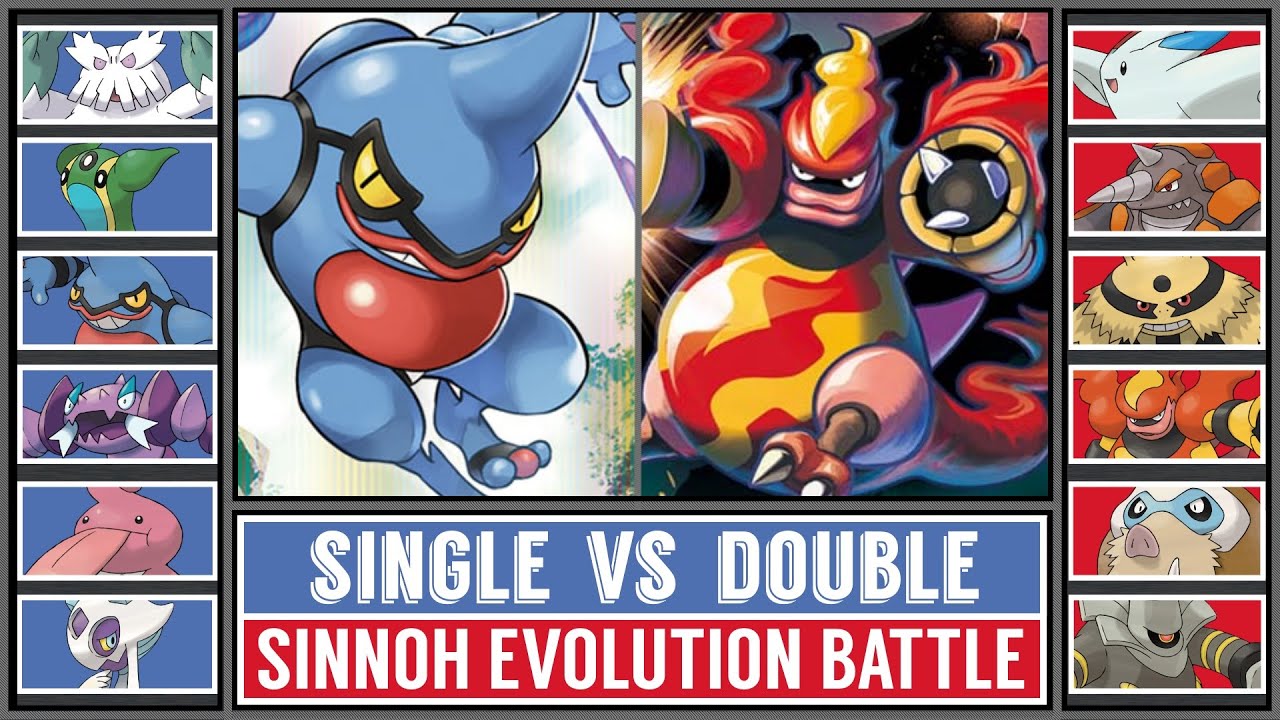 Sinnoh Pokémon Battle | SINGLE EVOLUTIONS vs DOUBLE EVOLUTIONS - YouTube