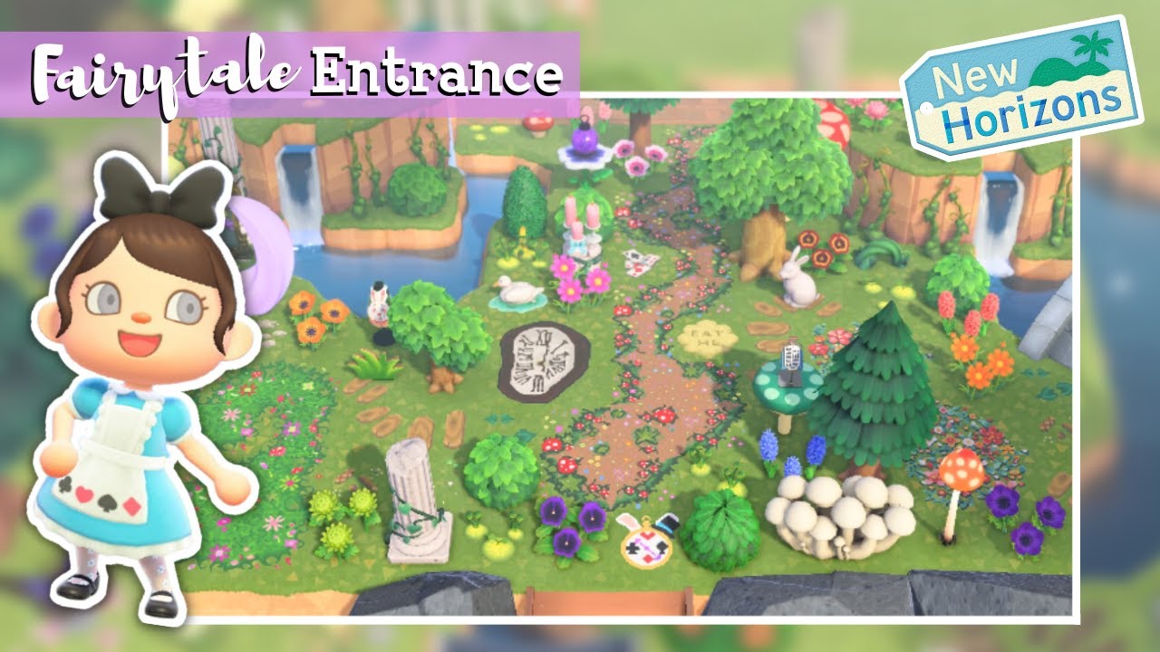 Creating my Alice in Wonderland Entrance | ACNH Speed Build - YouTube