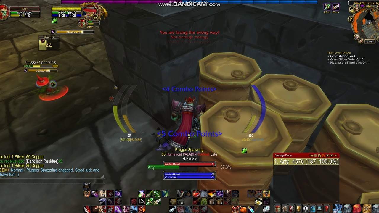 Plugger Spazzring solo kill level 54 rogue - YouTube