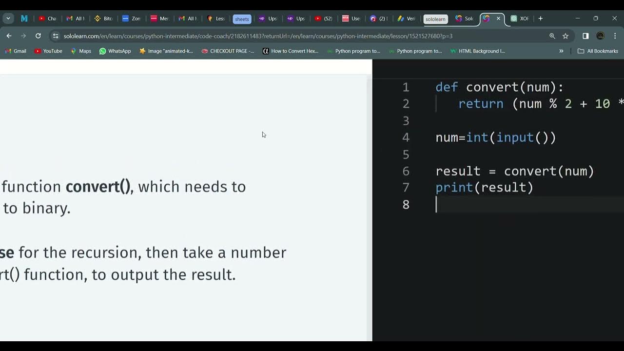 15 Recursion Python Intermediate Sololearn Youtube