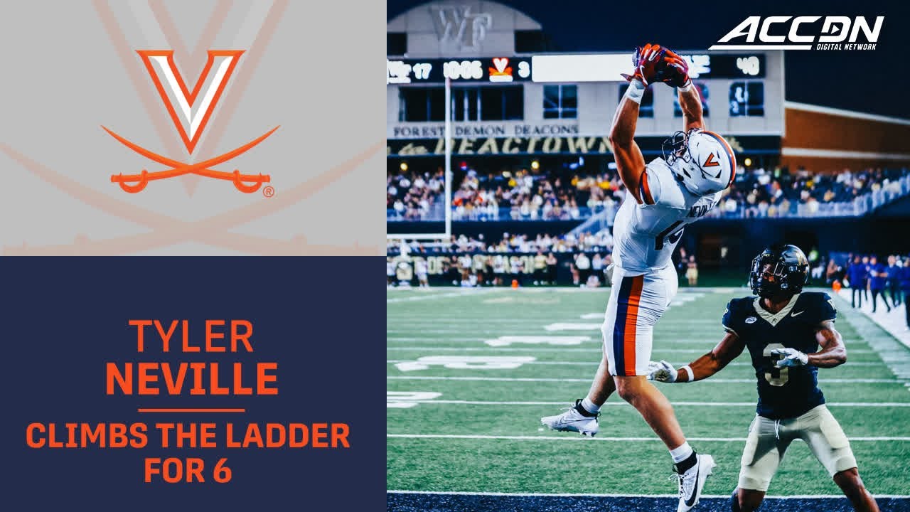 Virginia's Tyler Neville Climbs The Ladder For 6 - YouTube