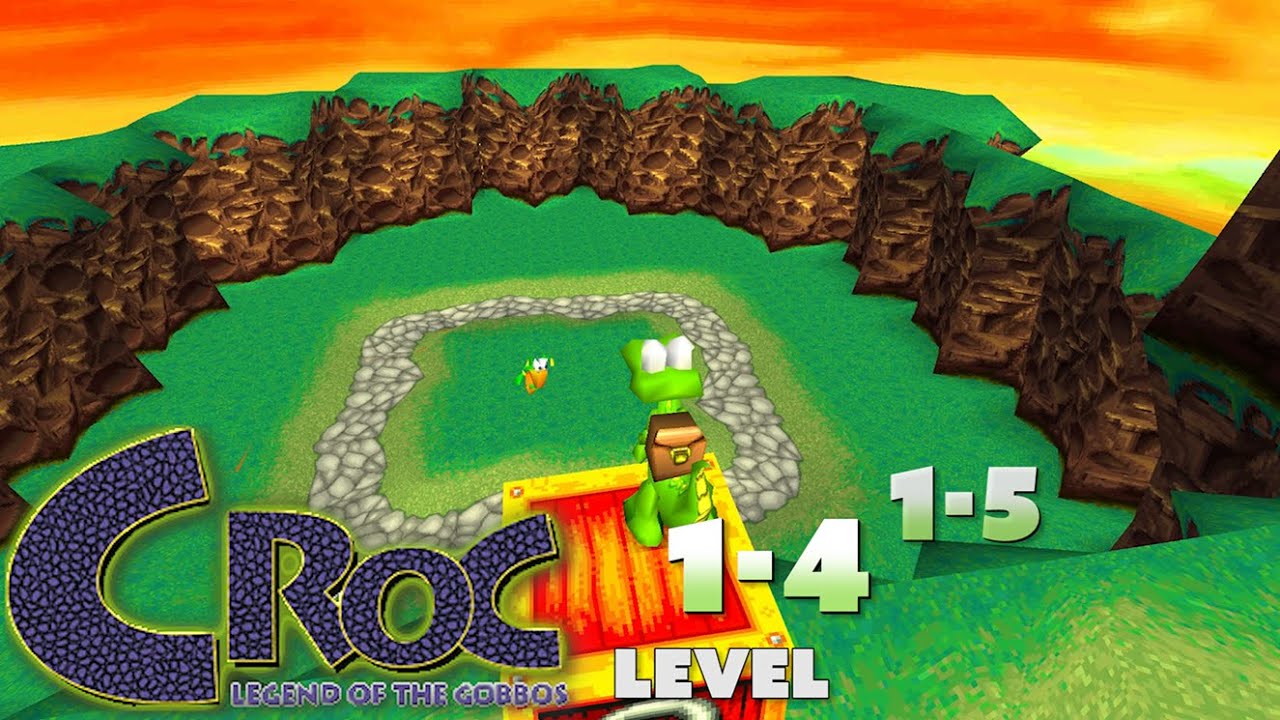 New Playthrough, Croc - Level 1-4, 1-5: The Tumbling Dantini - YouTube