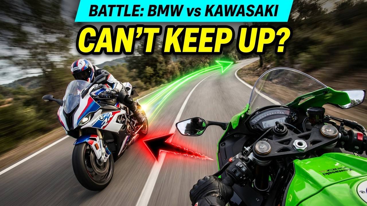 Kawasaki ZX10R I try to follow 65 years old rider BMW M1000RR vol.2 ...