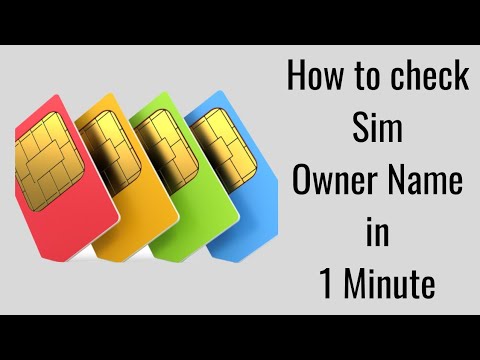 How to check sim owner name in 1 minute - YouTube