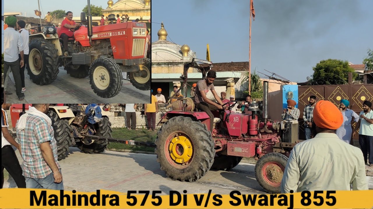 Mahindra575 v/s Swaraj 855 tochan new video - YouTube