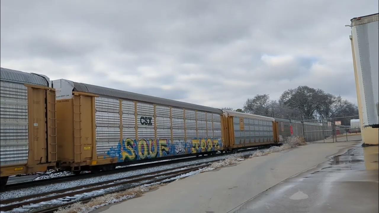 CSX southbound Autorack train in Marietta Georgia - YouTube