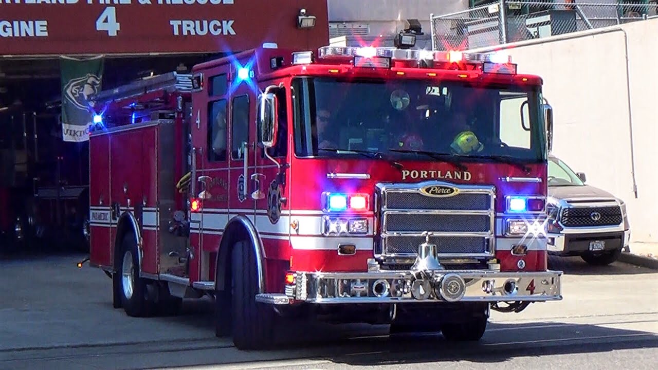 Portland Fire & Rescue Engine 4 - YouTube