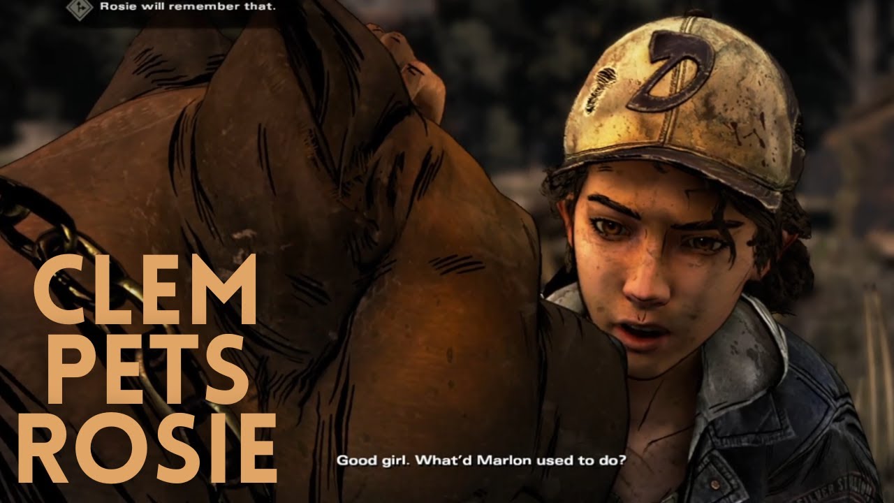 Clementine Petting Rosie | The Walking Dead: The Final Season. - YouTube