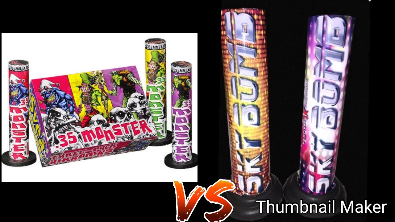 Svea fireworks 35mm air bomb VS festival 30mm sky bomb - YouTube