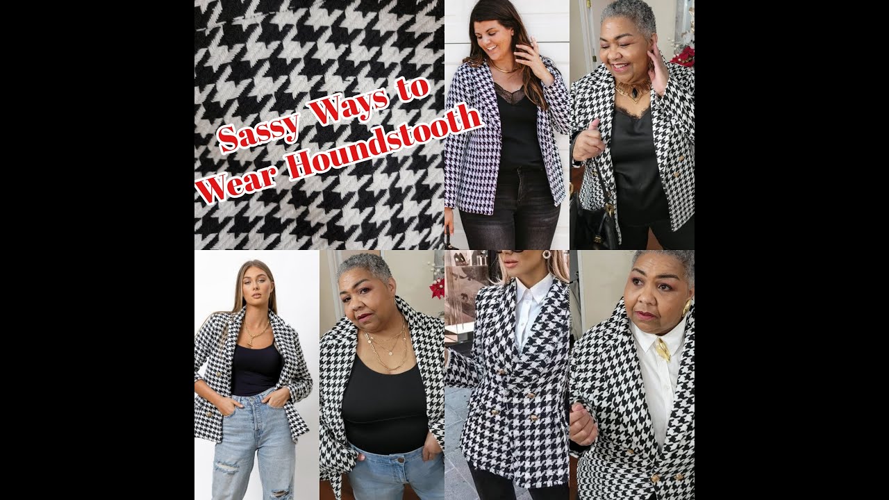 SASSY SATURDAY WITH LINDA // S.S.S. #88 STYING A HOUNDSTOOTH BLAZER ...