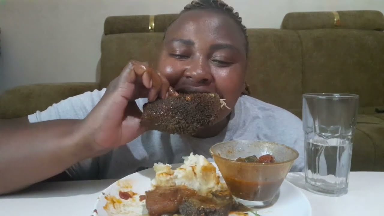 Eating COW STOMACH ,THROAT AND INTESTINES ft Ugali🤤🤤so yummy - YouTube