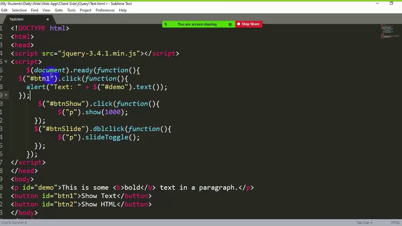 Jquery Week 4 Youtube