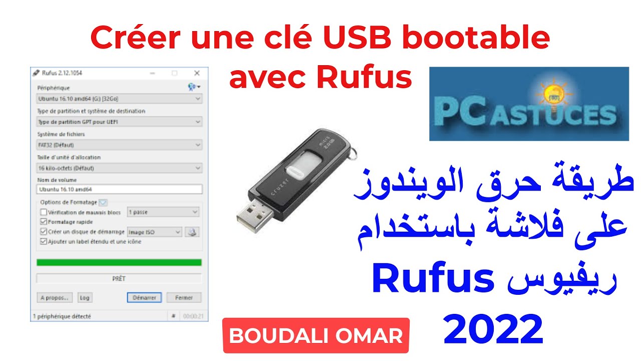 شرح طريقة حرق الوندوز على مفتاح refus.usb بستعمال.Rufus créez une cle USB d'installation de ...