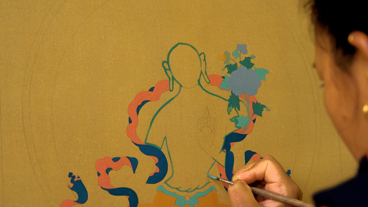 Green Tara Body Colouring / @enlightenmentthangka - YouTube