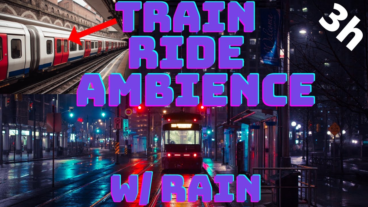 Rain Ambience: Train Ride | Black Screen help you sleep | Rain Sound ...
