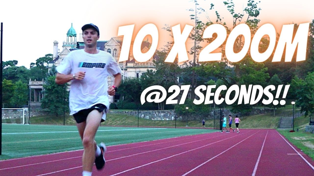 FAST 200s with Luciano Fiore!! 1:46 800m Runner! - YouTube