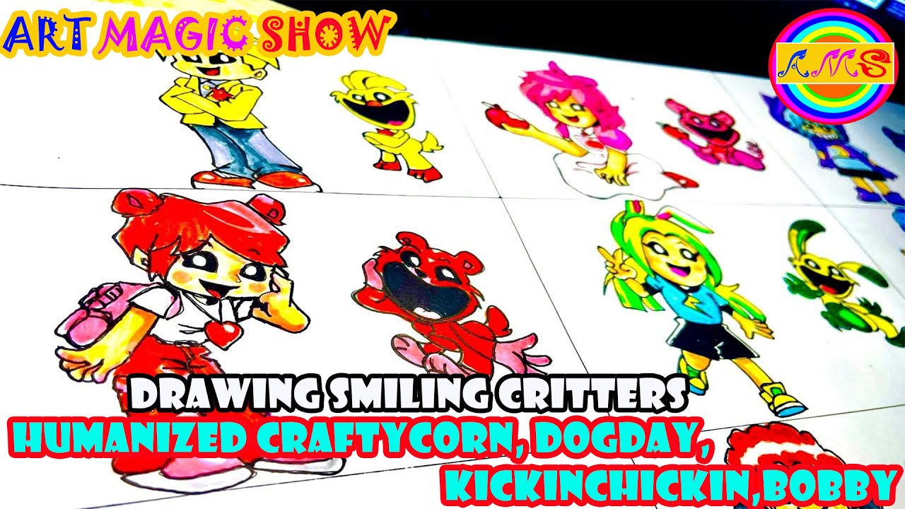 #028 Drawing Humanized CraftyCorn, DogDay, KickinChickin,Bobby | Art ...
