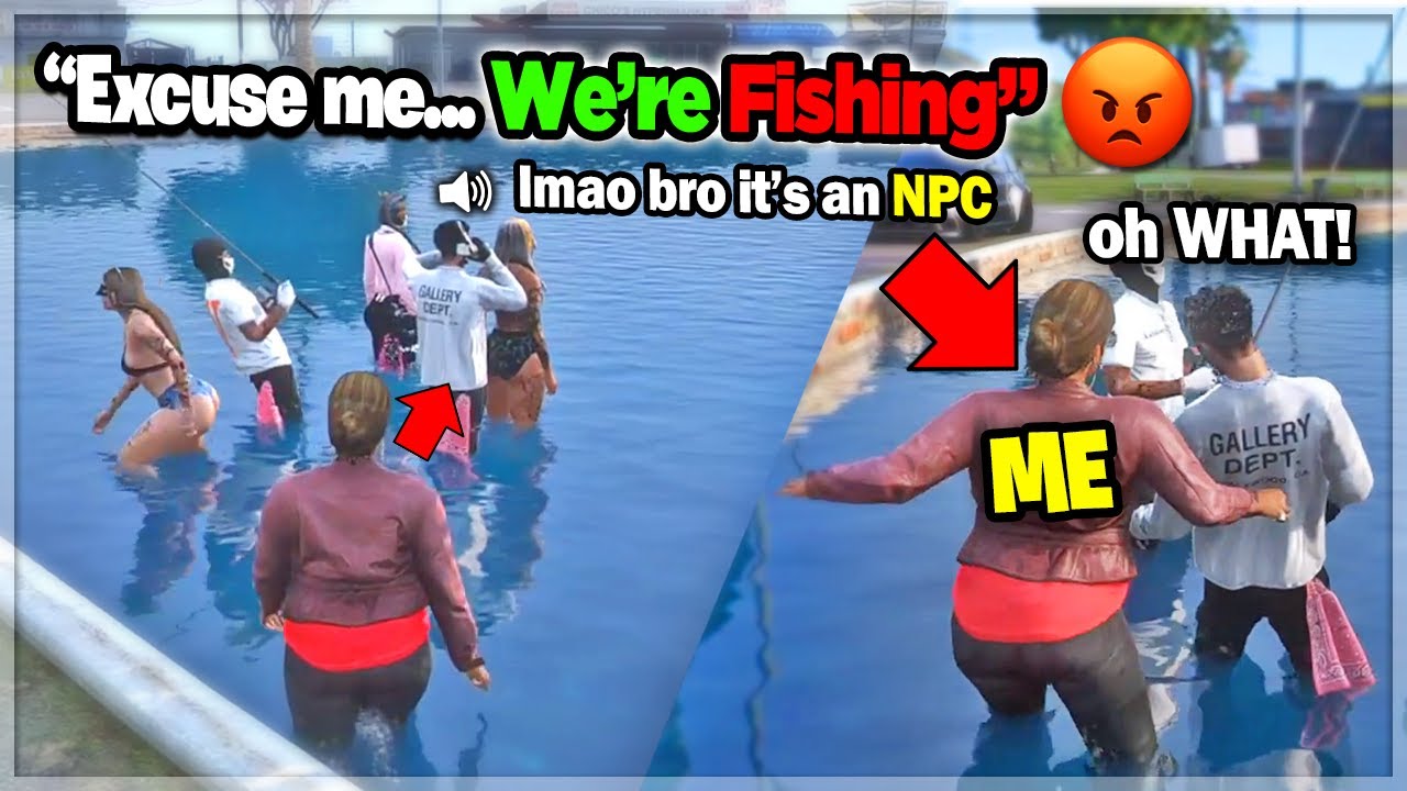 Trolling ANGRY Gangsters as a FAKE NPC on GTA RP - YouTube