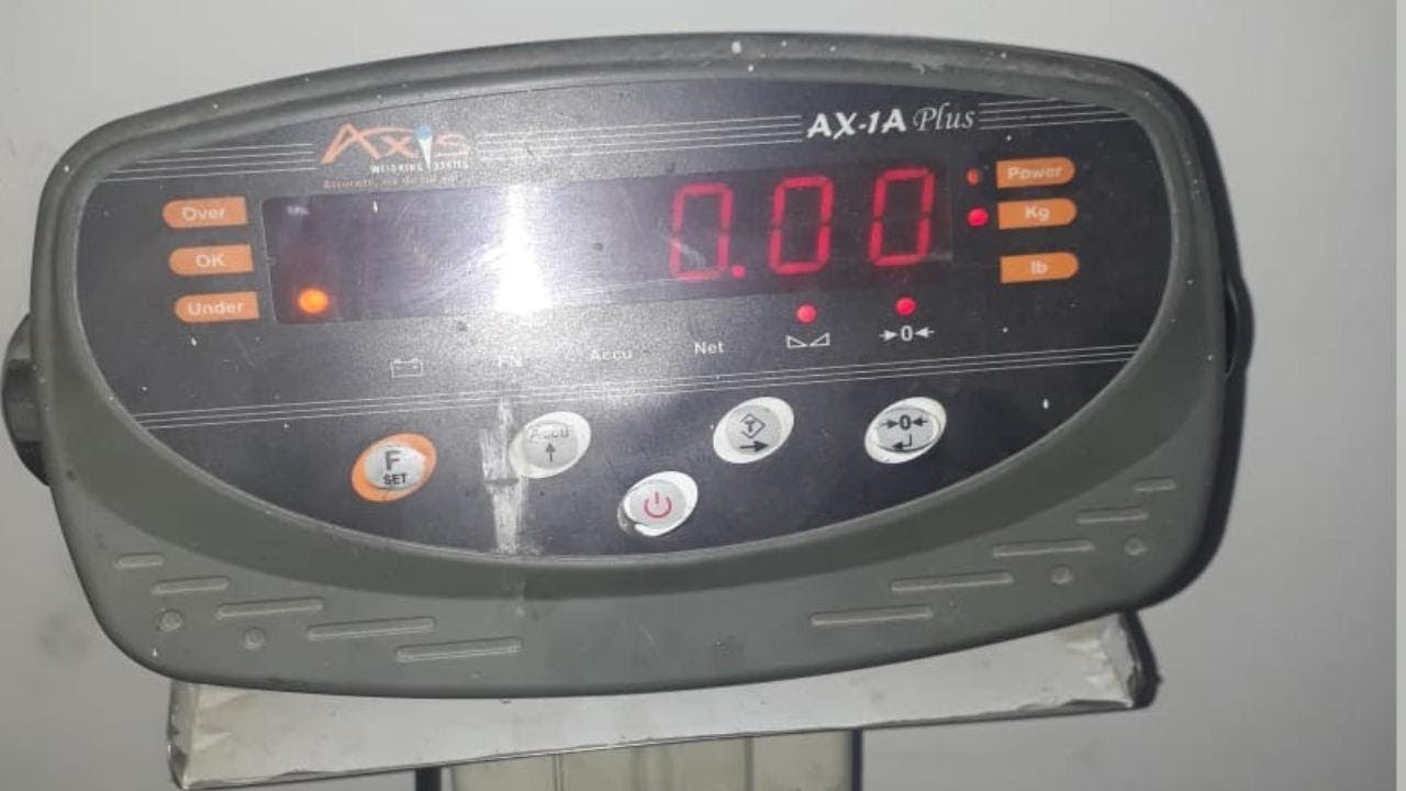 300kg 10g weighing scale calibration | Axis AX-1A Plus Calibration ...