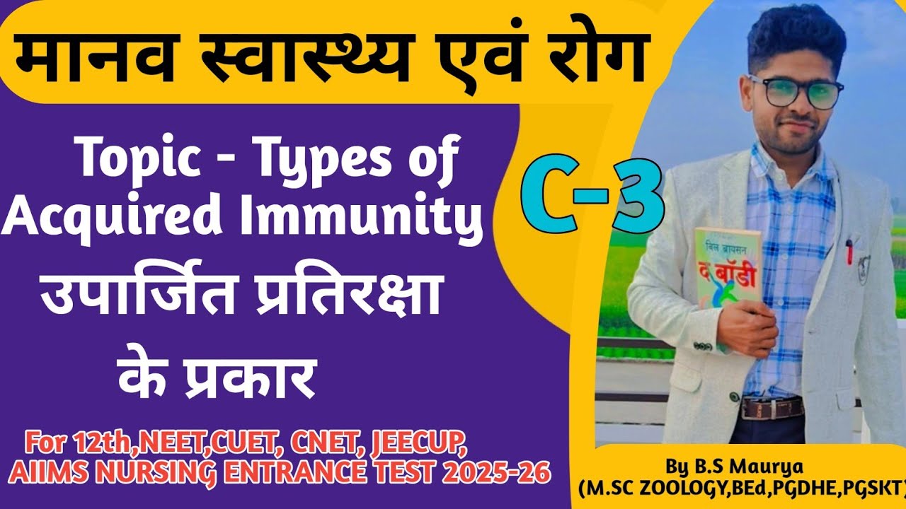 Types of Acquired Immunity|B.Lymphocytes &T.Limphocytes|Human Health ...