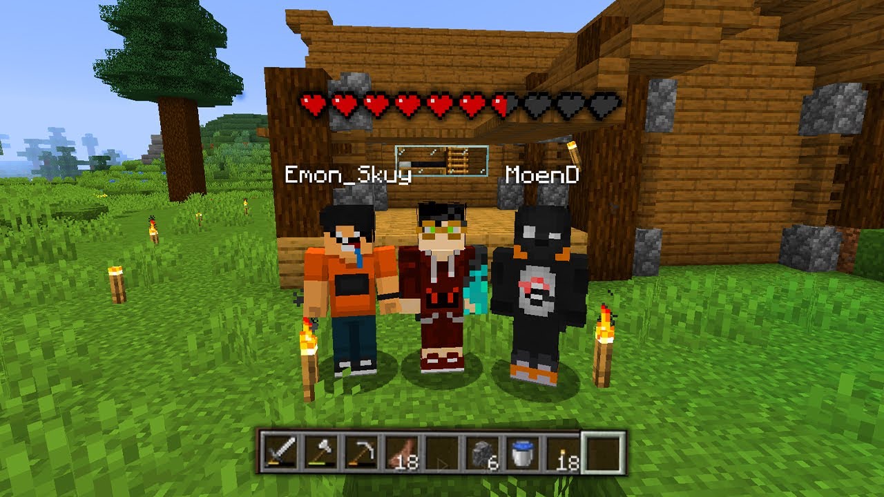 MINECRAFT Tapi KITA BERBAGI LUKA, LAPAR DAN INVENTORY BERSAMA PARA ...