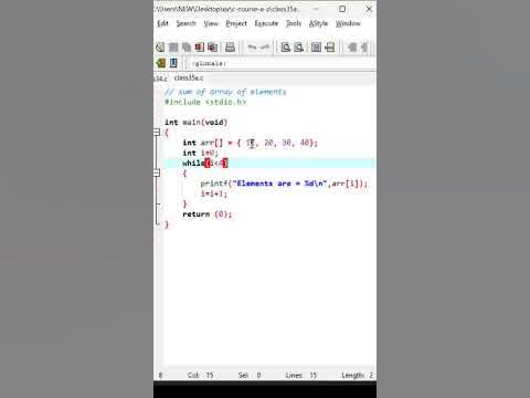 Class 41 | First program of arrays | #shorts #cprogramming #arrays #arraysinc # ...