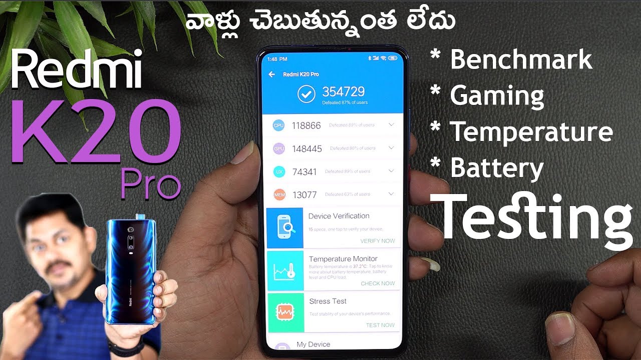 Redmi K20 Pro Benchmark, Gaming And Heating Temperature Battery Testing ...