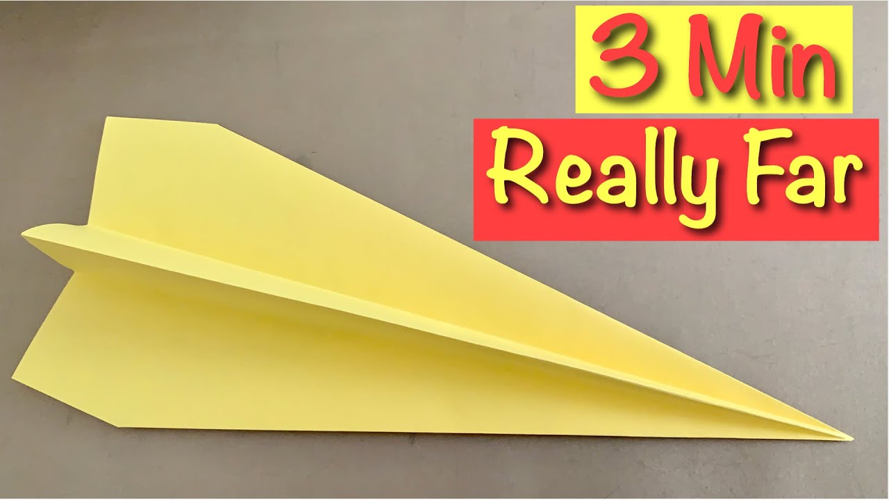 FLYING PAPER AIRPLANE | FLY FAR | ORIGAMI - YouTube