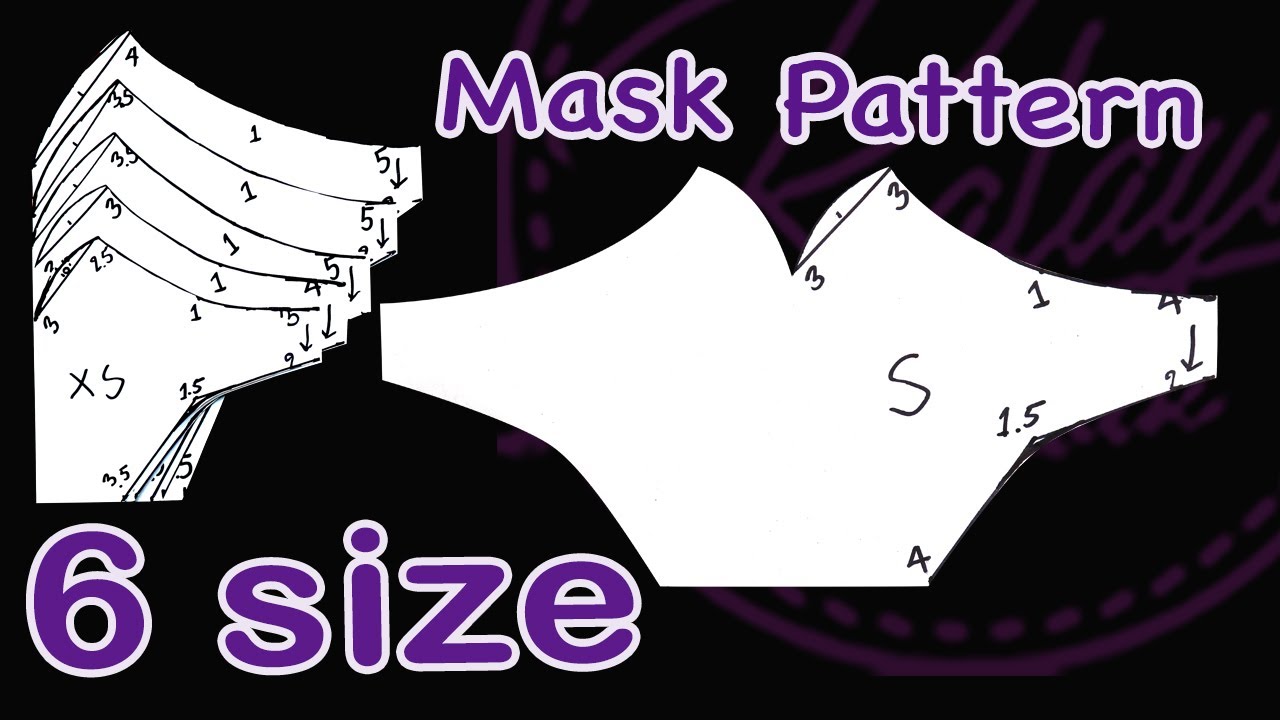 Mask Pattern | 6 size for all | maskmönster | Maskenmuster | maske ...