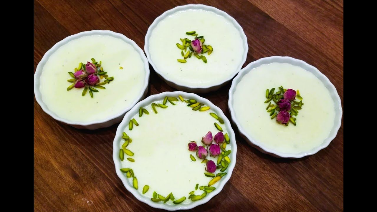 Rice Pudding, Fereni (Persian Porridge) فرنی #Vegetarian - YouTube