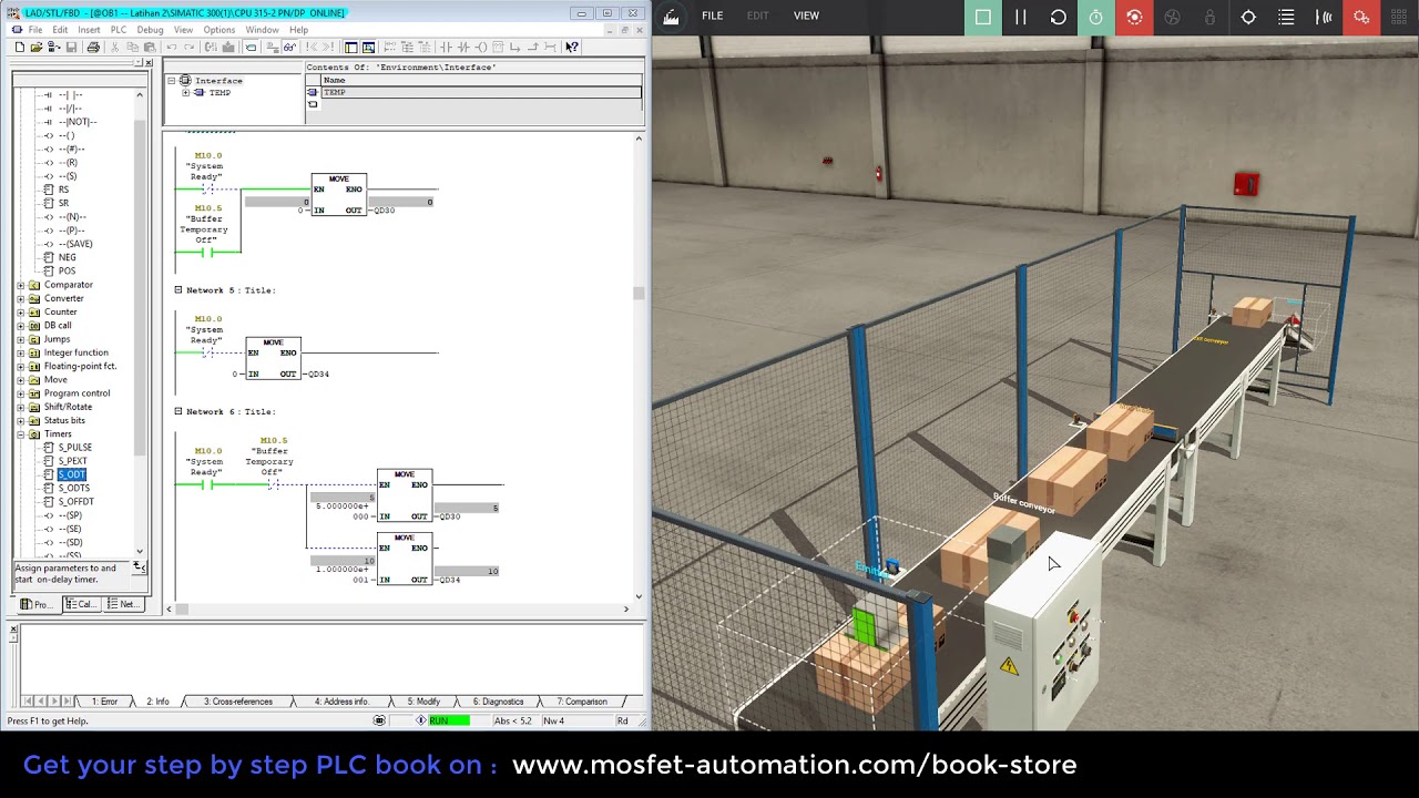 Buffer Conveyor PLC Simulator - YouTube