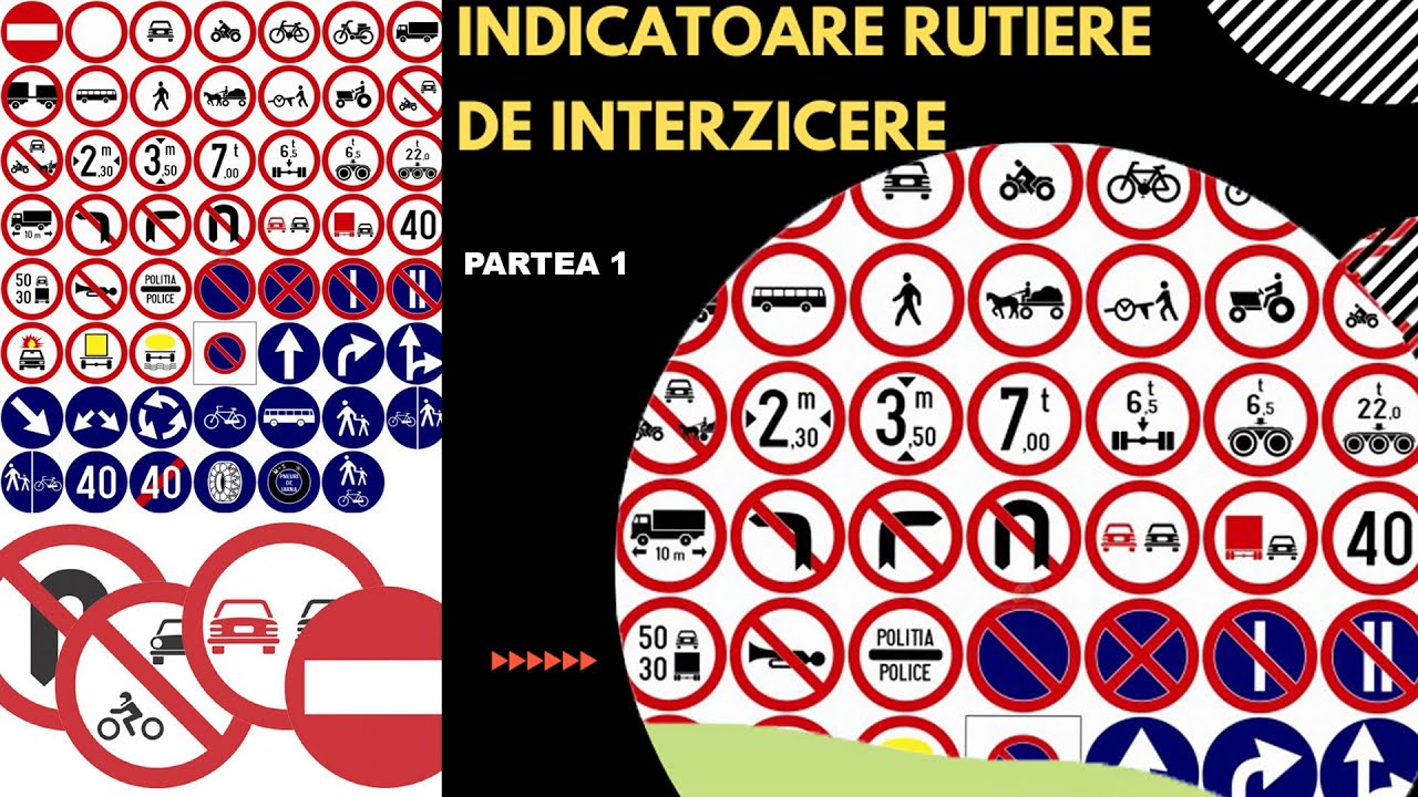 INDICATOARE RUTIERE DE RESTRICTIE SAU INTERZICERE - YouTube