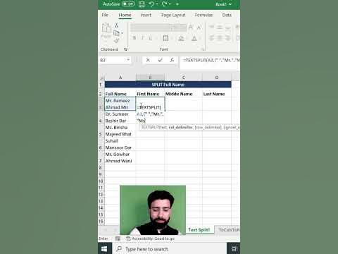 TEXTSPLIT Function in Excel | Split Full Name into First, Middle and Last Name. - YouTube