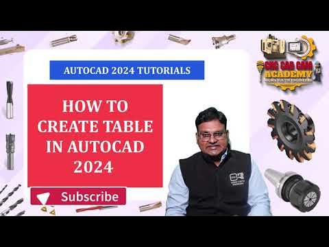 autocad 2024 tutorials - how to create table in autocad - table command ...