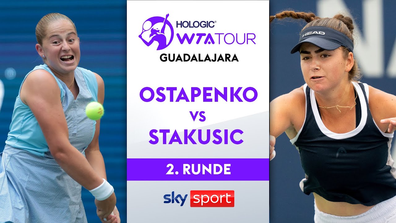 Ostapenko 🇱🇻 vs. Stakusic 🇨🇦 - Runde 2 | Guadalajara Open 2024 ...