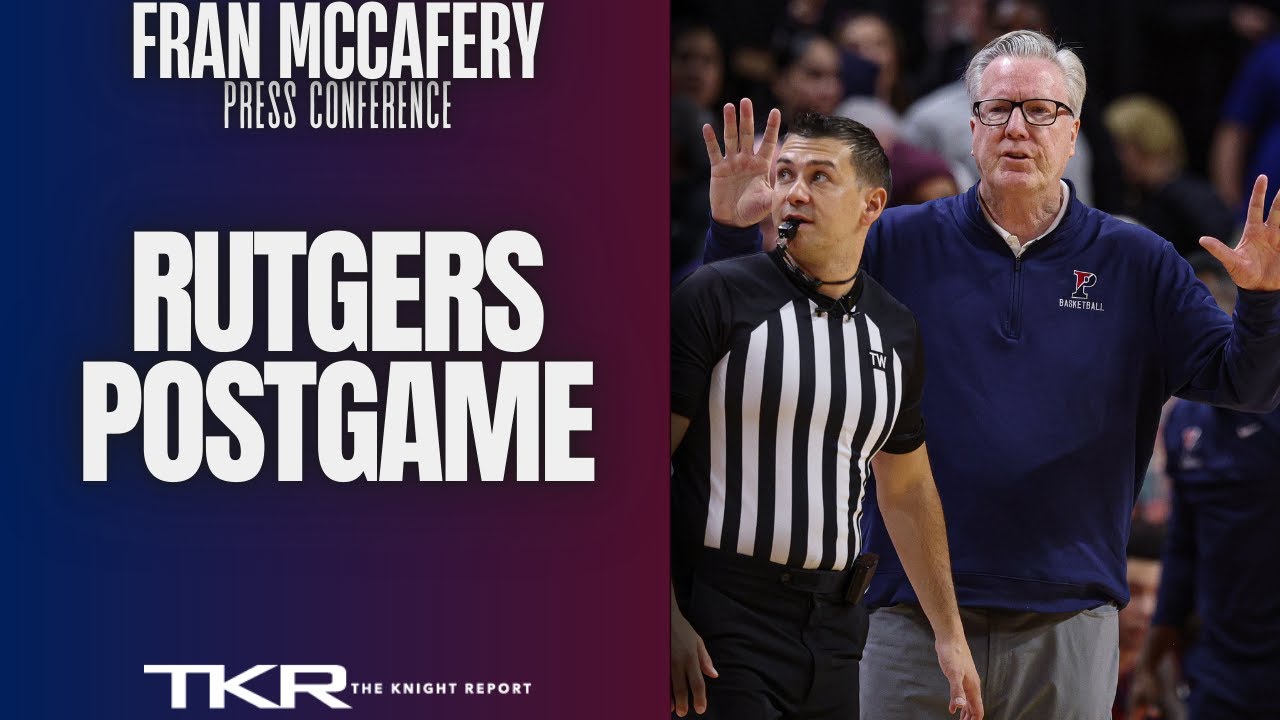 Fran McCaffery talks Rutgers postgame - Penn Quakers Basketball - YouTube