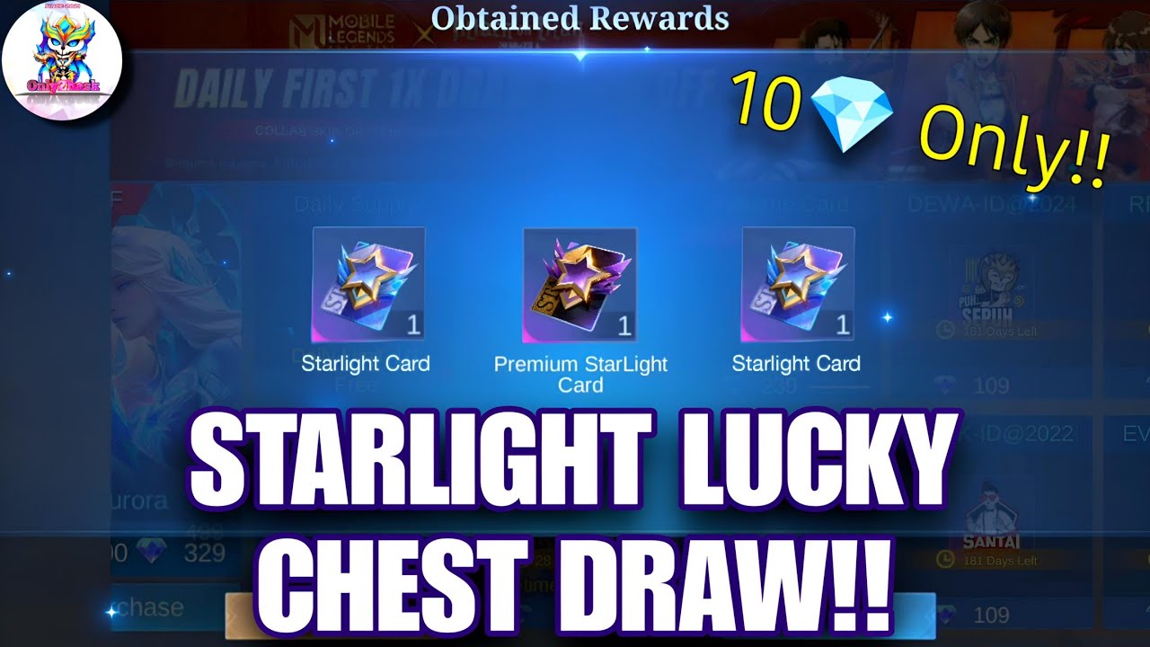 STARLIGHTS LUCKY CHEST DRAW!! (10 💎 ONLY) | Mobile Legends Bang Bang ...