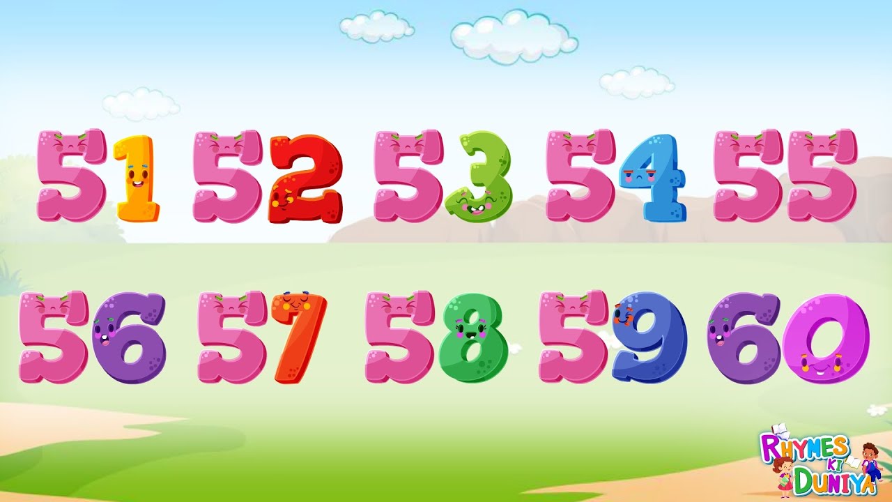 Learn to count, One two three, kids rhymes, 123 Numbers, 1 to 100 counting, Numbers song ...