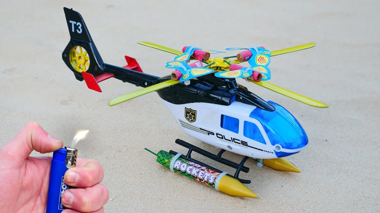 Experiment: Police Helicopter vs Rockets - YouTube