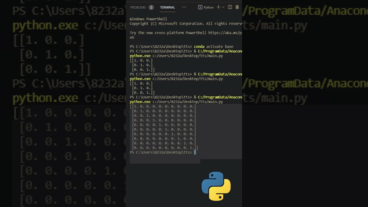 Create An Identity Matrix In Python Using Numpy YouTube Create An Identity Matrix In Python Using Numpy YouTube